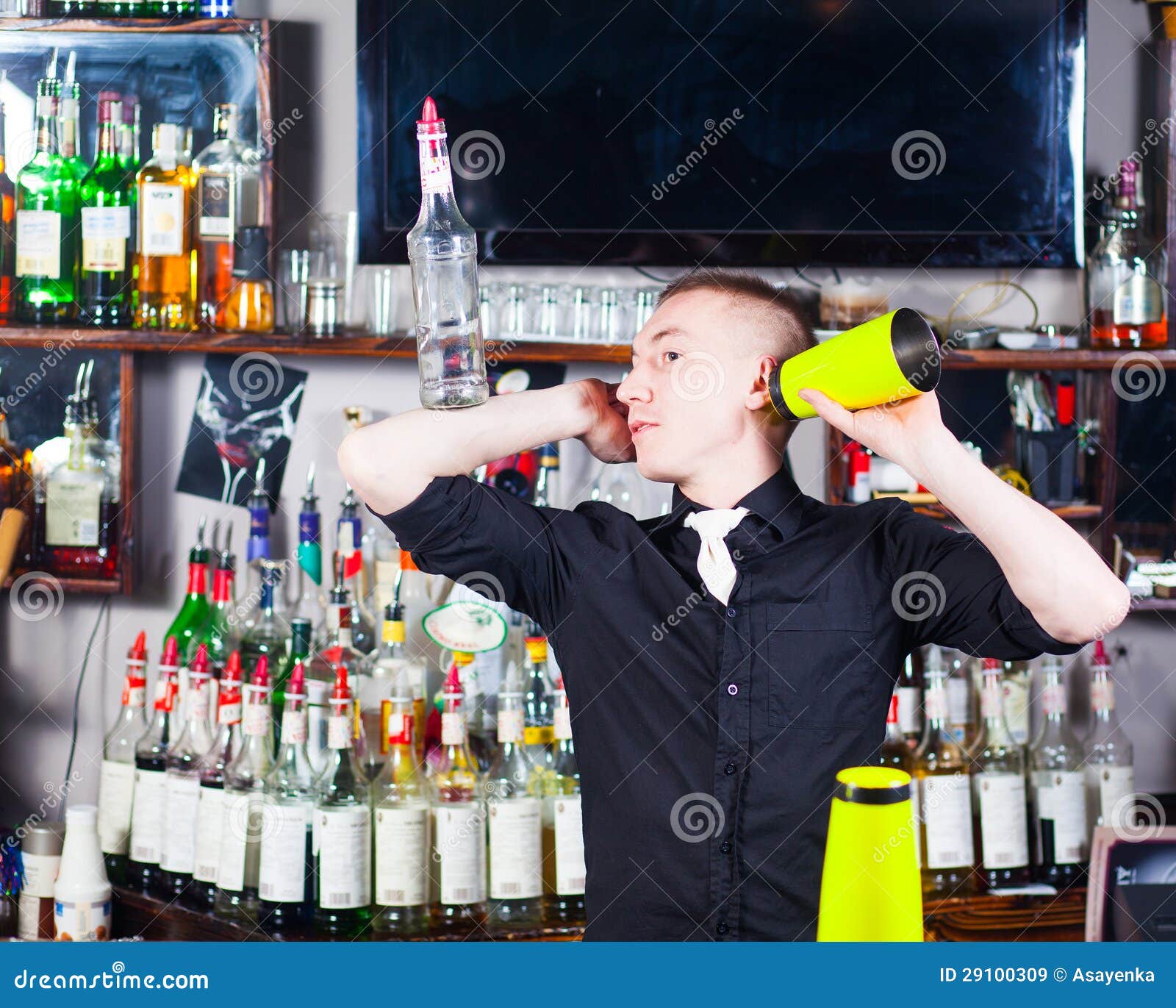 Barman in action stock image. Image of male, barkeeper - 29100309