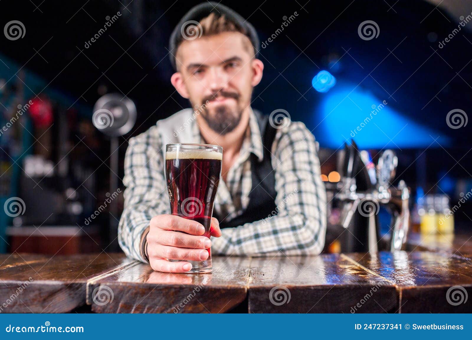 Barman Creates a Cocktail on the Porterhouse Stock Image - Image of ...