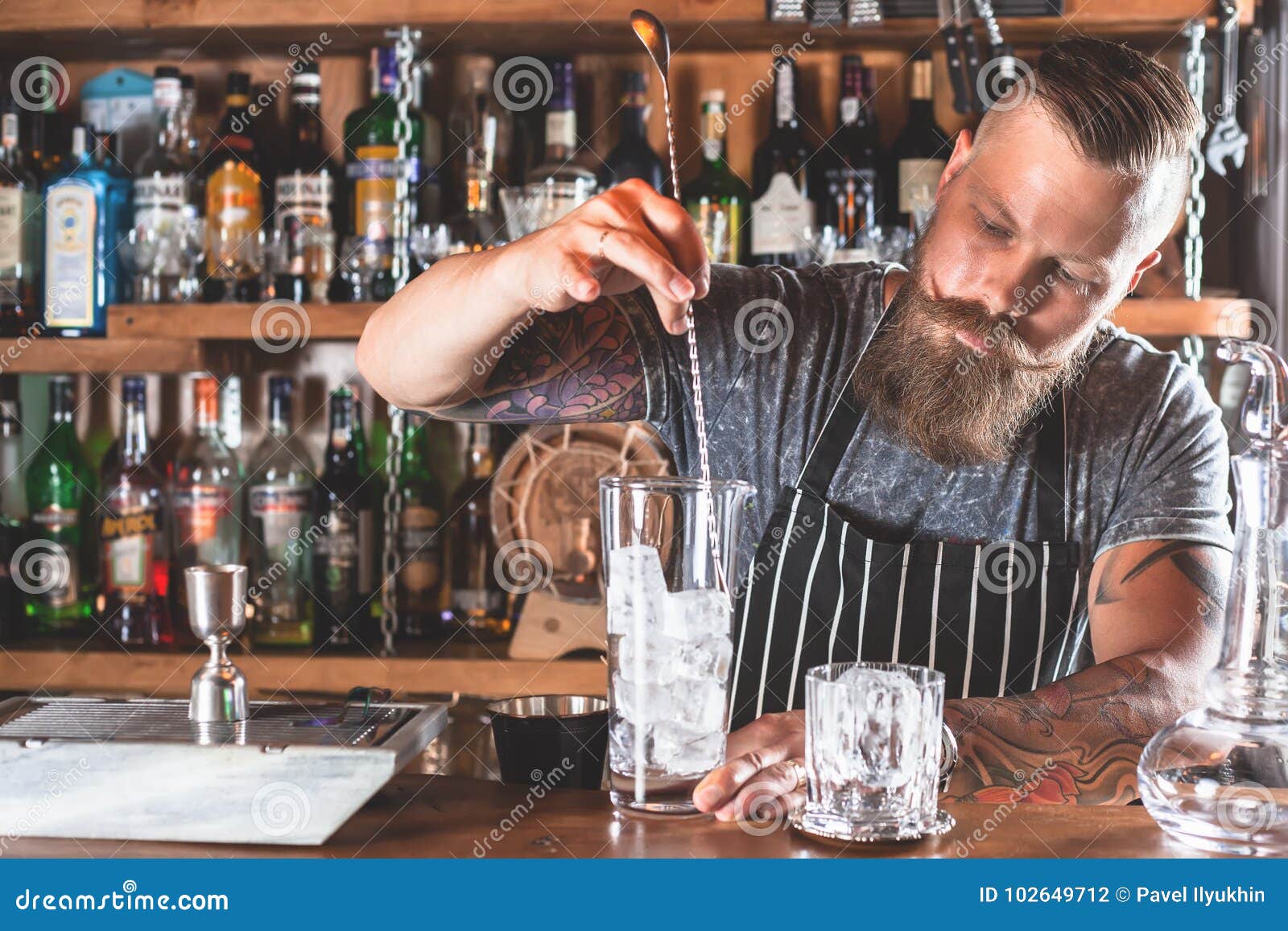Barman is making cocktail stock photo. Image of party - 102649712