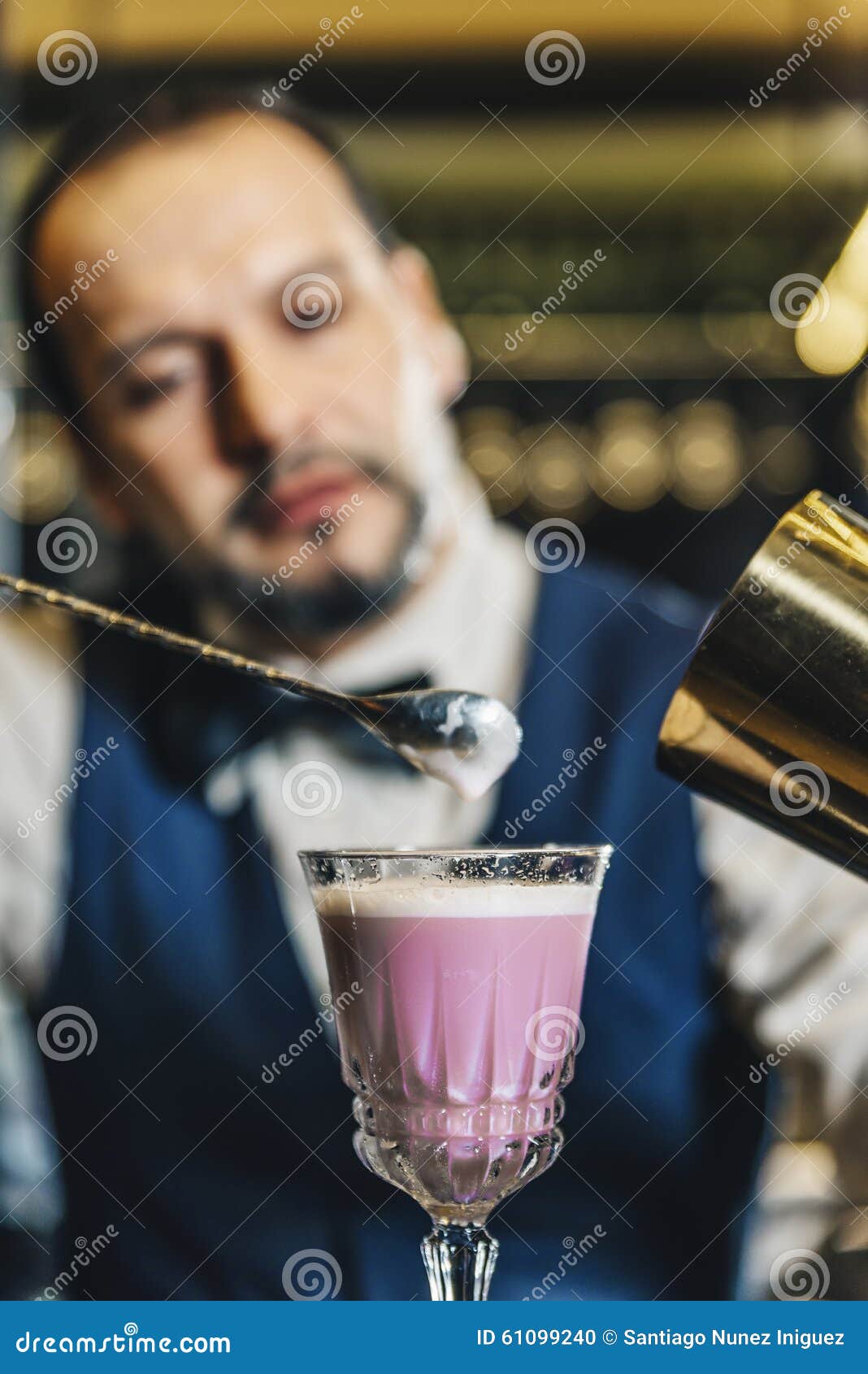 Barman is Making Cocktail at Night Club Stock Photo - Image of alcohol ...