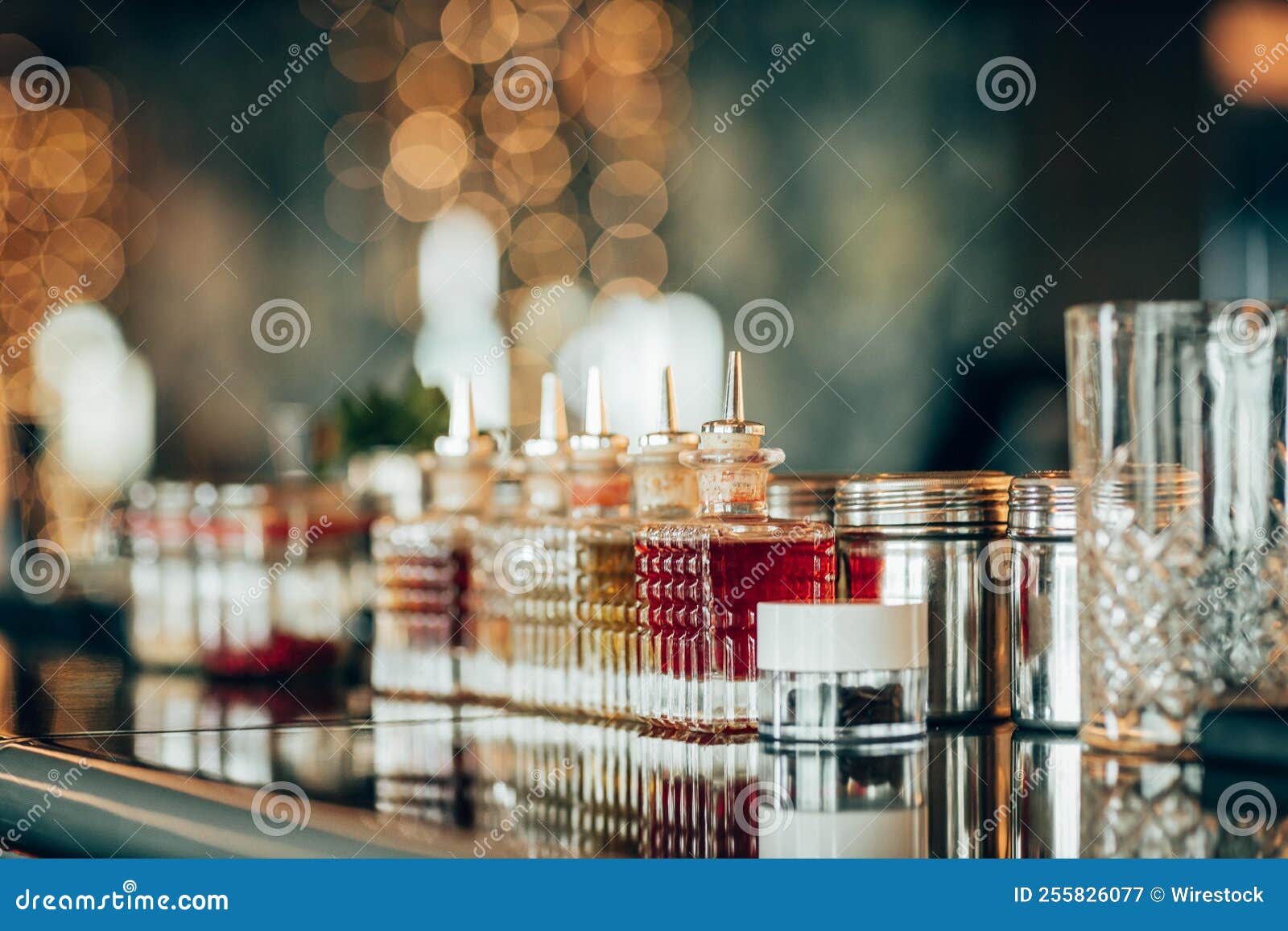 Barman S Table with Alcohol Drinks Stock Image - Image of beverage ...