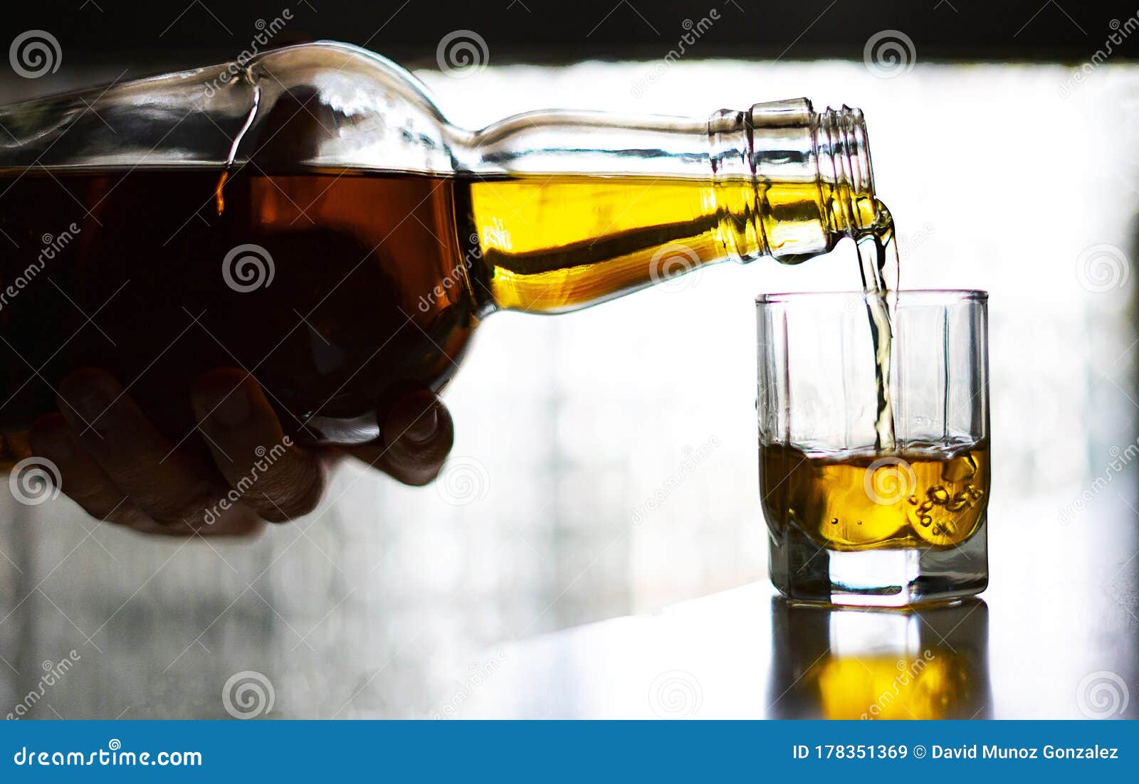 Barman Serving a Shot of Whiskey Stock Image - Image of bartender ...