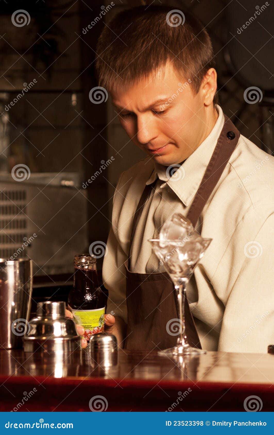Barman at work stock photo. Image of lifestyles, cocktail - 23523398