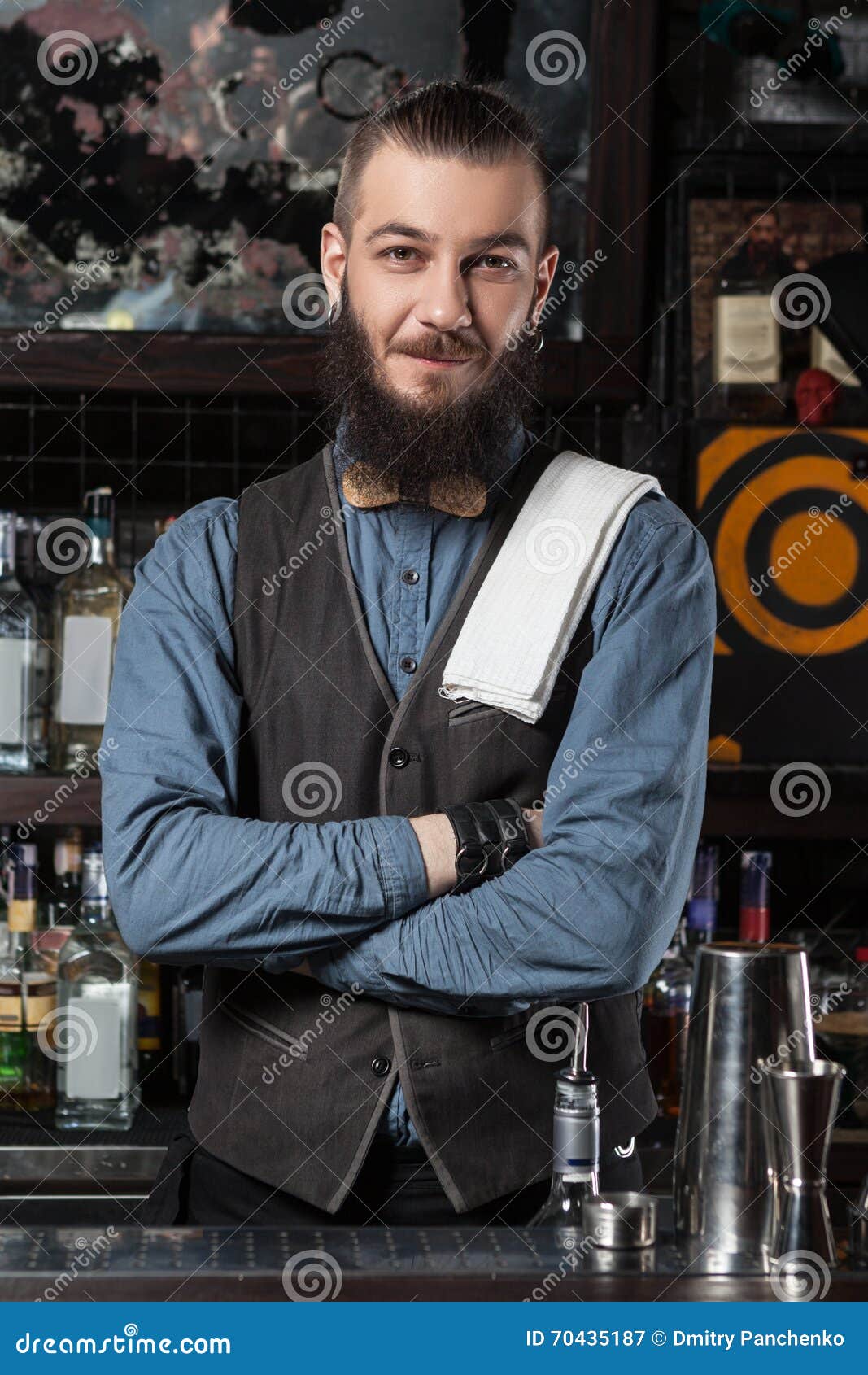 Barman at work. stock image. Image of alcohol, party - 70435187