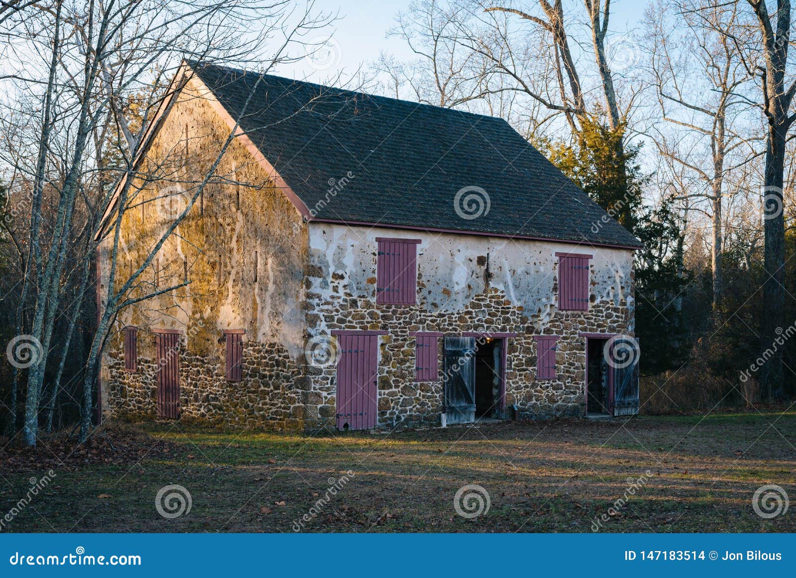Barn at Batsto Village, in Wharton State Forest, New Jersey Stock Photo ...