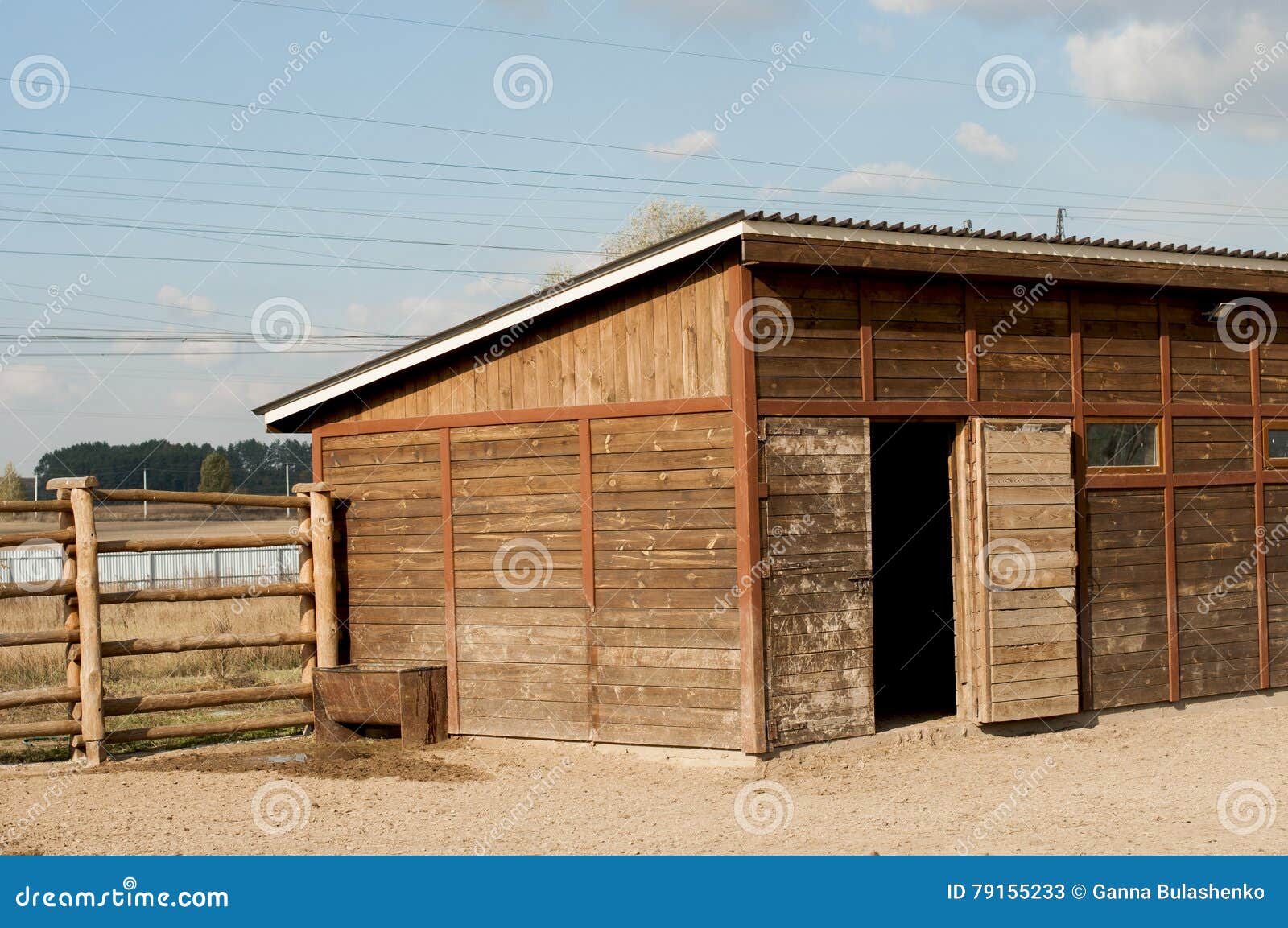 Barn for cattle stock image. Image of boards, stall, farm - 79155233