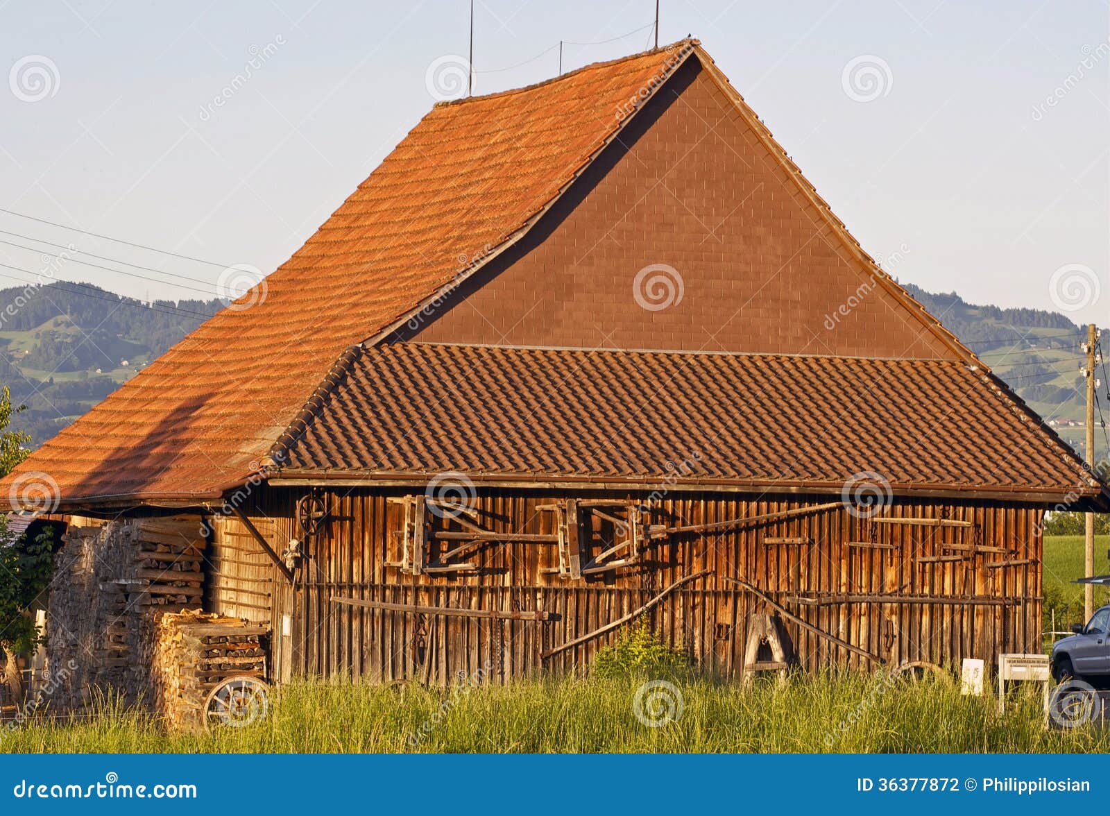 Barn, stock photo. Image of harvest, farm, green, garage - 36377872