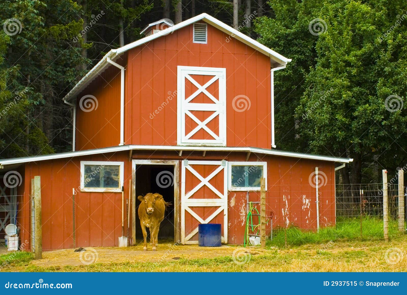 Barn with Farm stock image. Image of white, country, land - 2937515