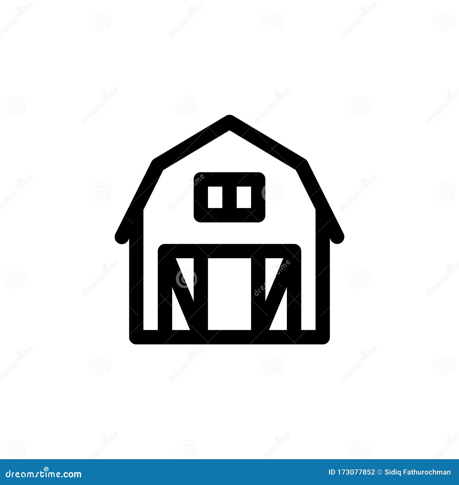 Barn in Farm Icon stock vector. Illustration of icon - 173077852