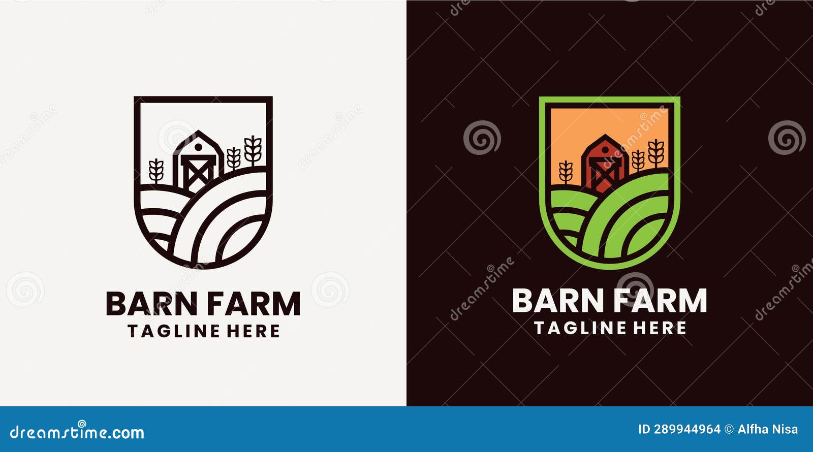 Barn Farm Luxury Logo Design Inspirations Stock Illustration ...