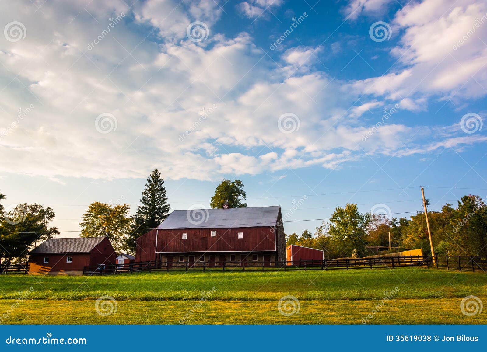 Barn on a Farm in Rural Adams County, Pennsylvania. Stock Photo - Image ...
