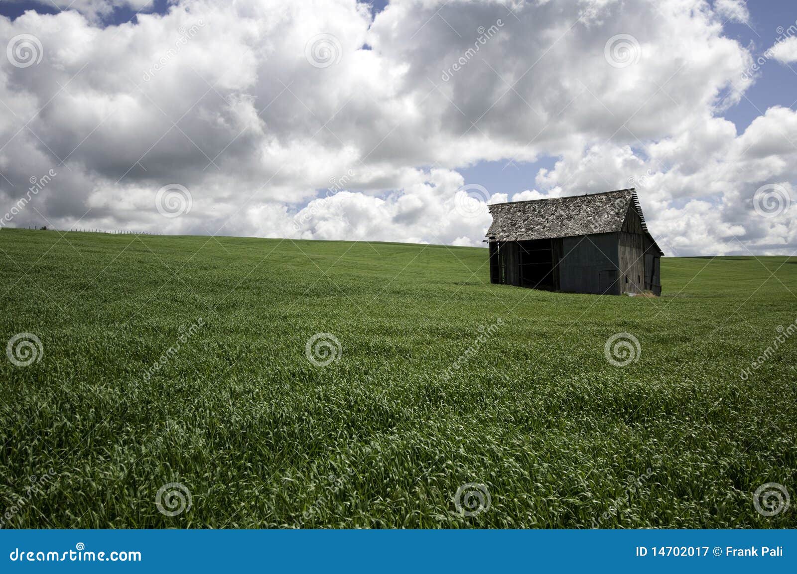 Barn in field stock image. Image of white, rustic, cloudscape - 14702017