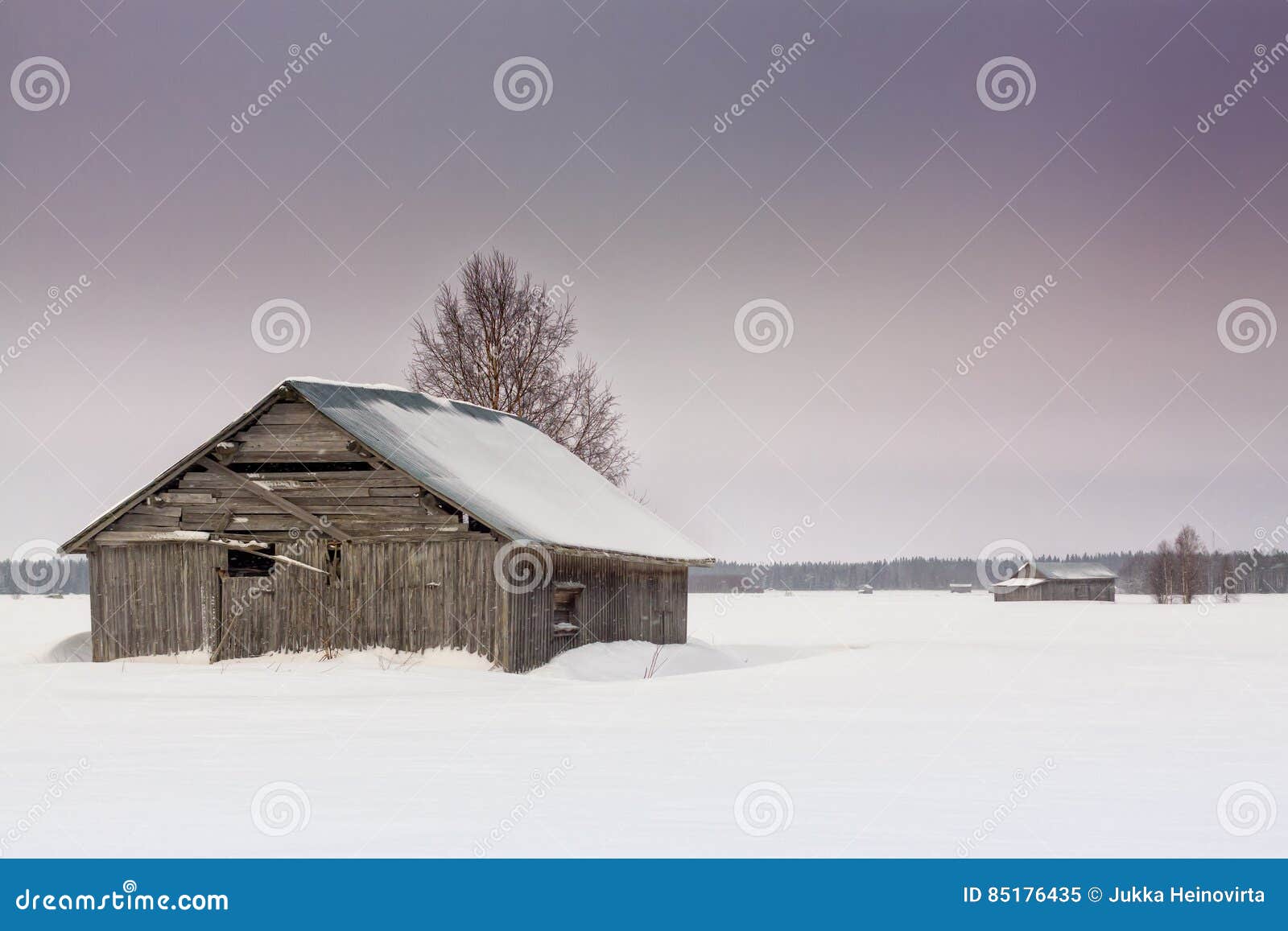Barn Houses after the Snow Storm Stock Image - Image of europe, space ...