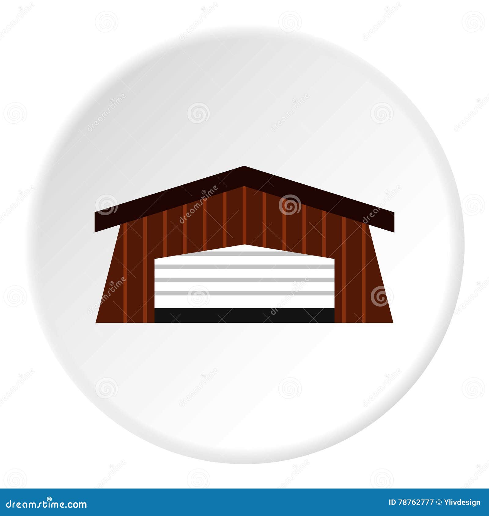 Barn icon, flat style stock vector. Illustration of graphic - 78762777