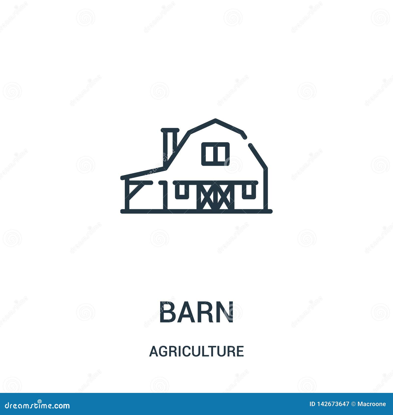 Barn Icon Vector from Agriculture Collection. Thin Line Barn Outline ...