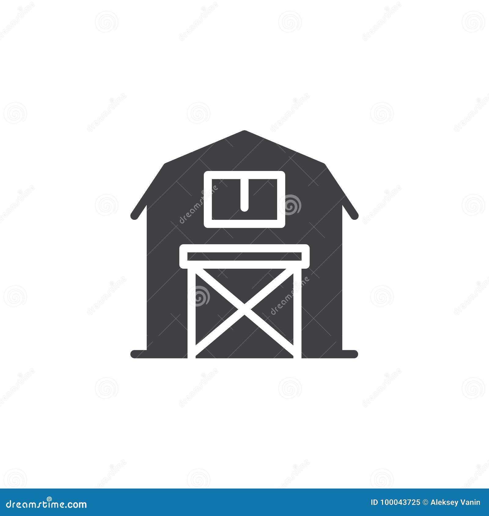 Barn icon vector stock vector. Illustration of pictogram - 100043725