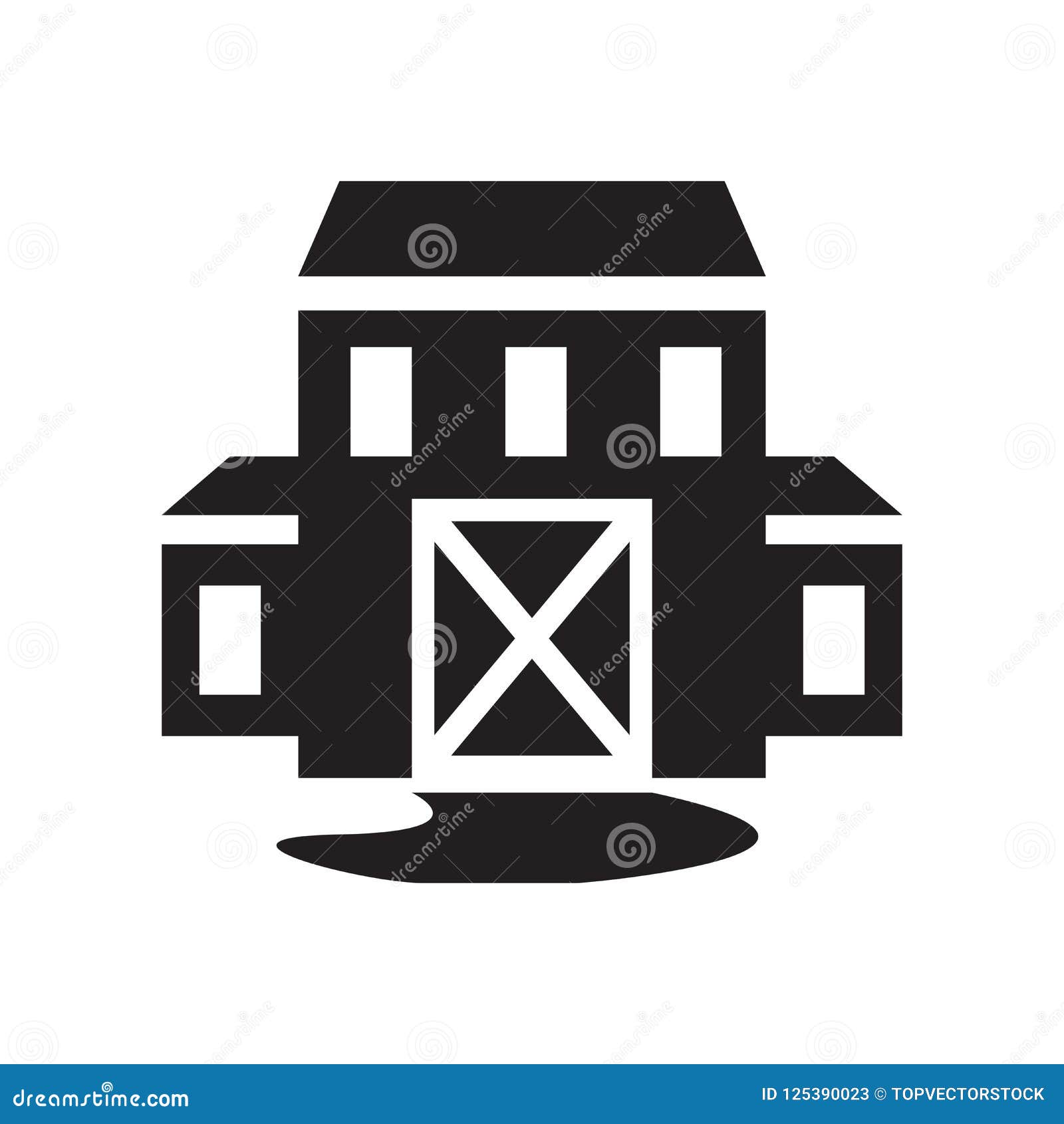 Barn Icon Vector Sign and Symbol Isolated on White Background, B Stock ...