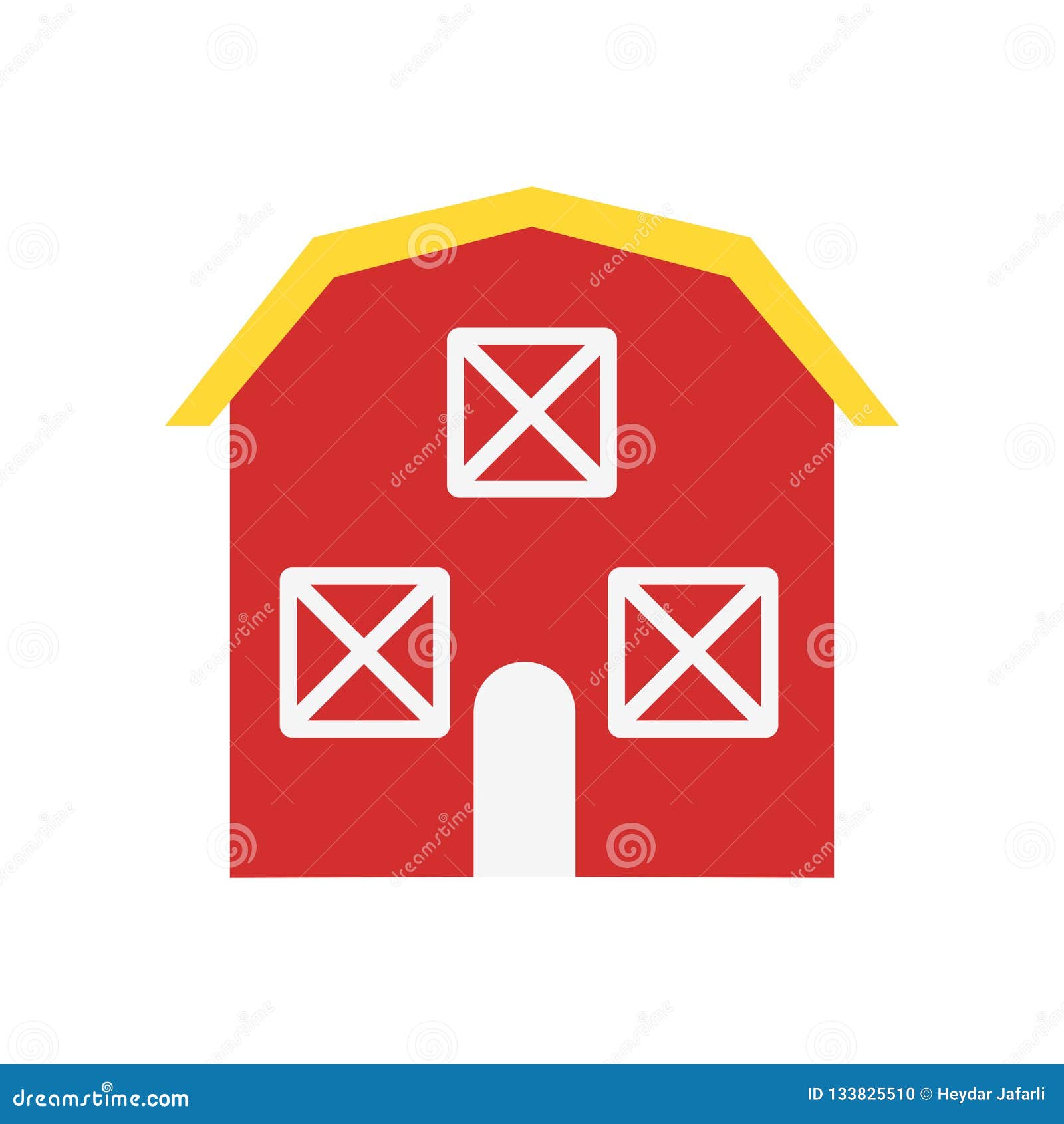Barn Icon Vector Sign and Symbol Isolated on White Background, Barn ...