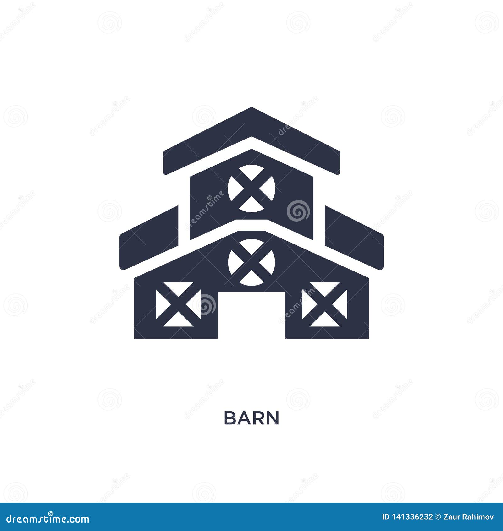 Barn Icon on White Background. Simple Element Illustration from Farming ...