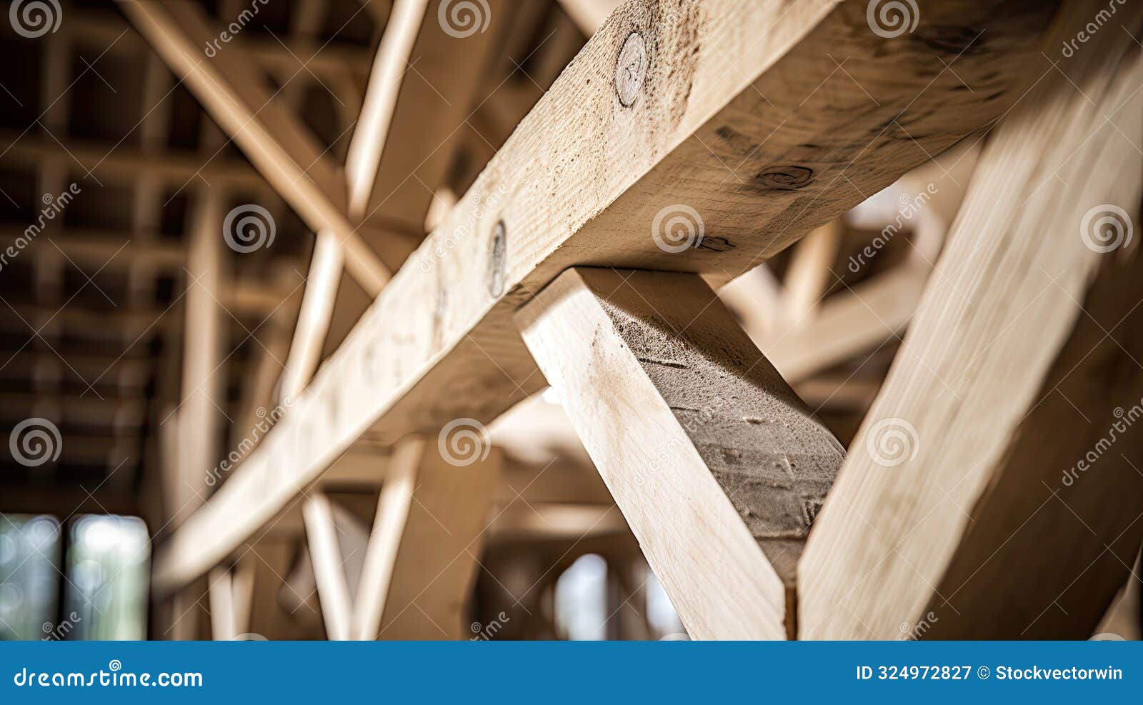 Barn Incomplete Timber Frame Stock Illustration - Illustration of ...