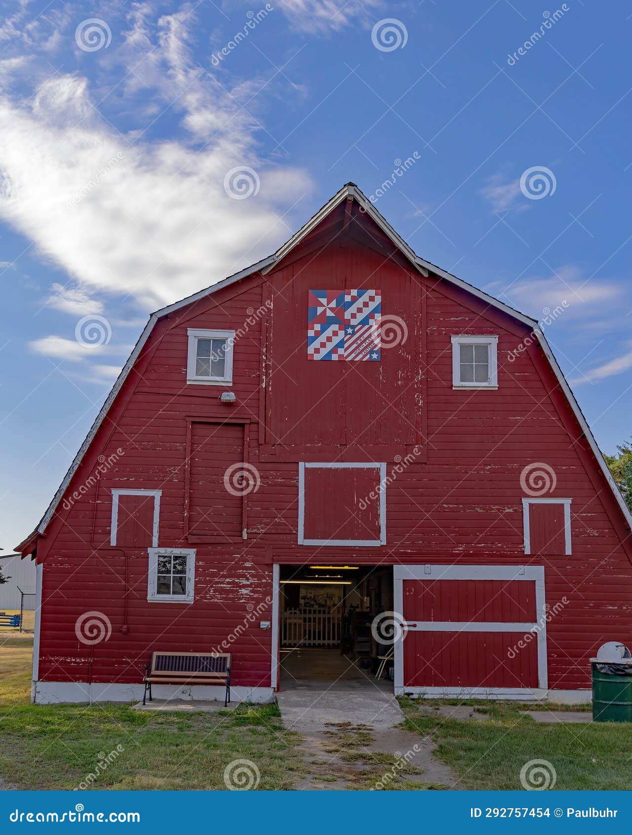 Red Front of a Barn Exhibit at North Platte, Nebraska Editorial Stock ...