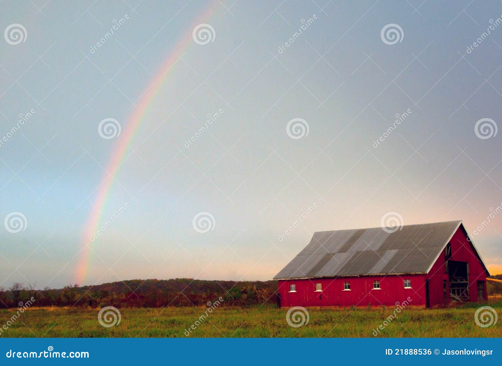Barn N Rainbow stock photo. Image of sunset, farm, colorful - 21888536