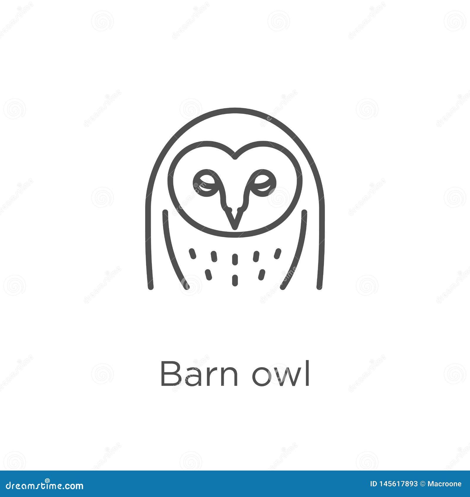 Barn Owl Icon Vector from Owl Collection. Thin Line Barn Owl Outline ...