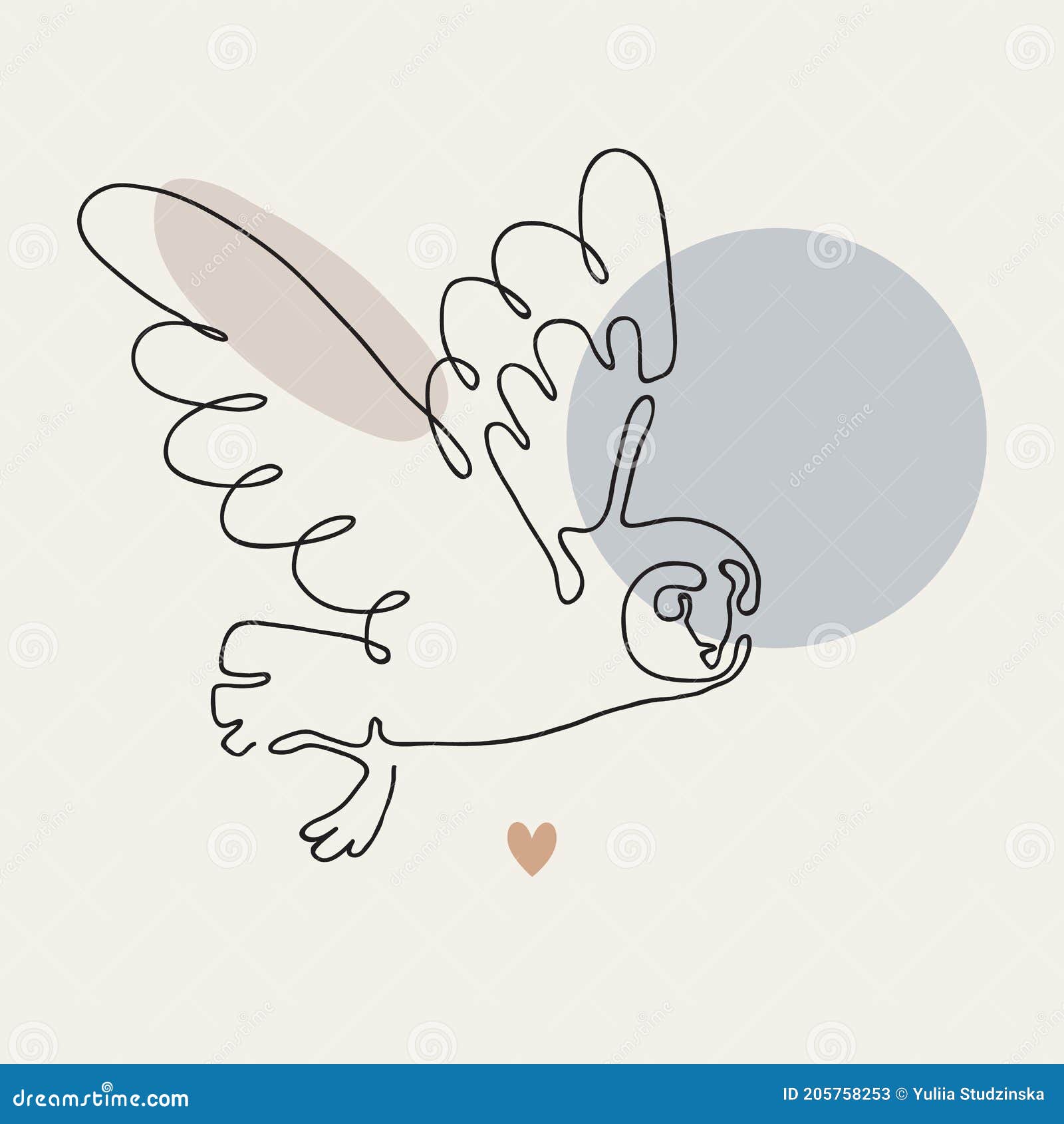 Barn owl line art print stock vector. Illustration of graphic - 205758253