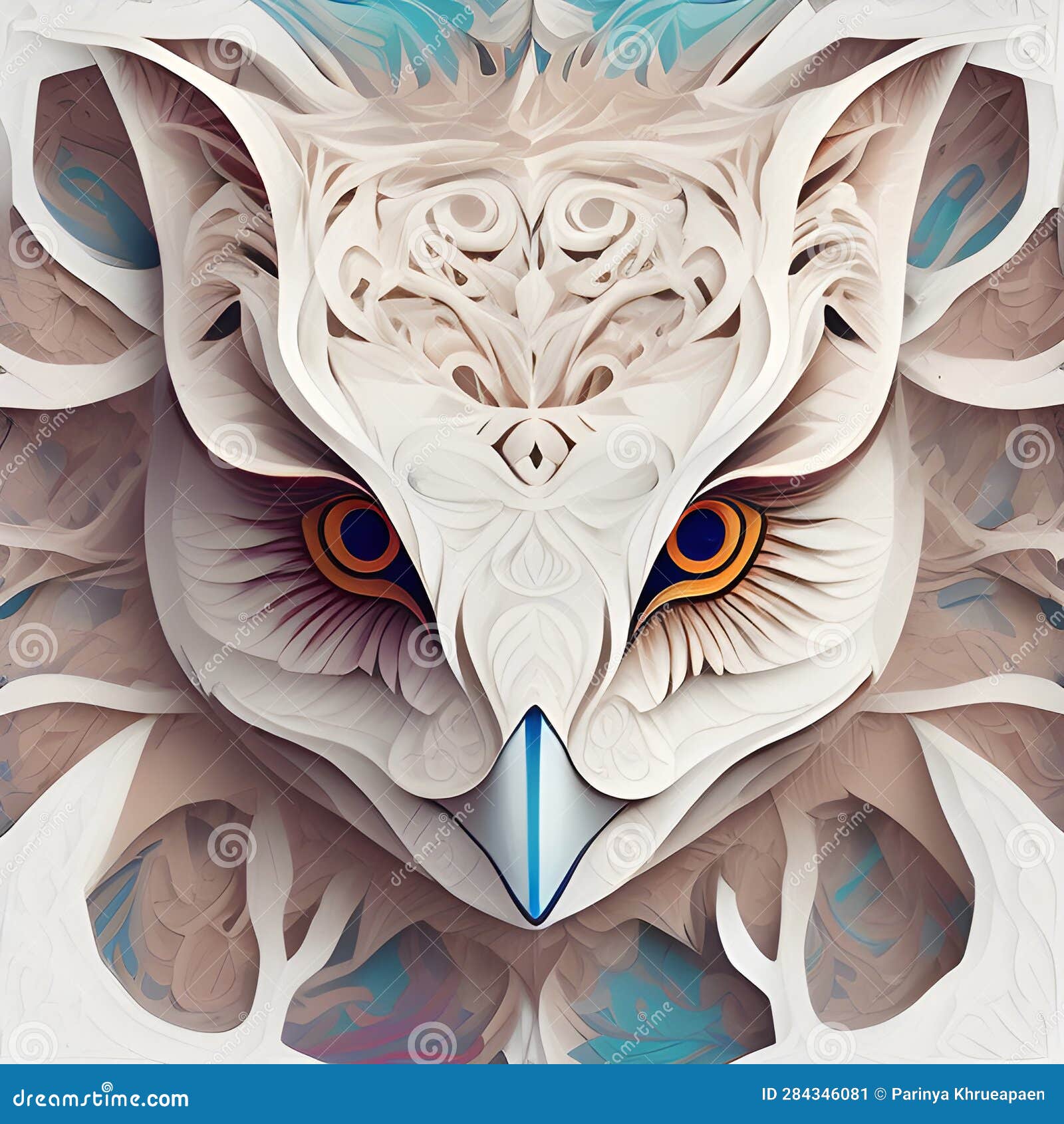Barn Owl-PaperCutBarn Owl-PaperCut Generative AI Illustration Stock ...