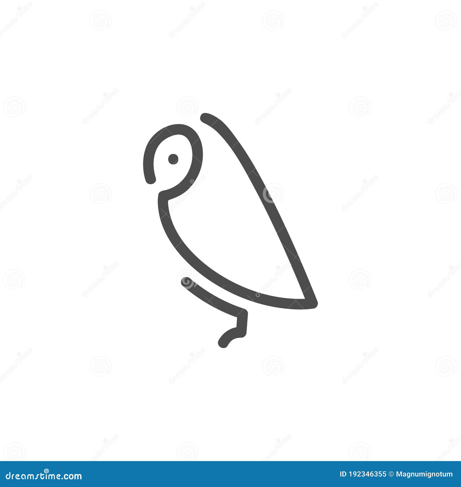 Barn Owl Symbol, Icon on White Backdrop Stock Vector - Illustration of ...