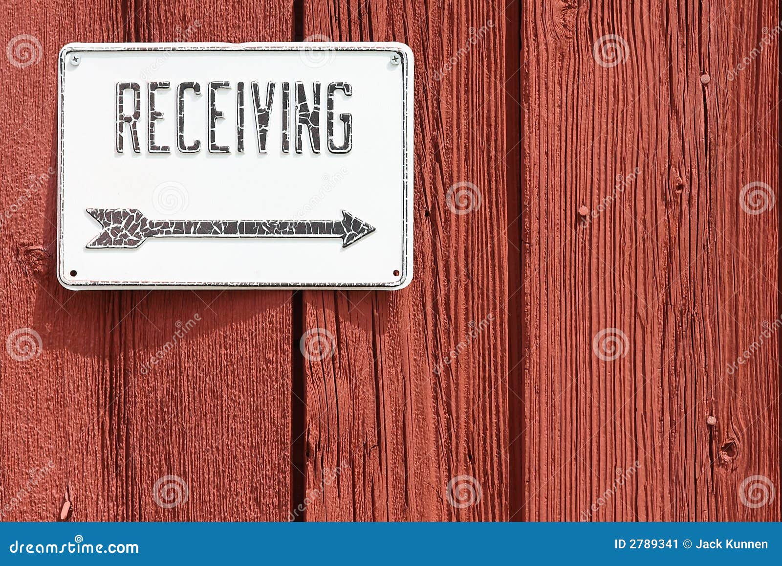 Barn Receiving Sign stock image. Image of wood, arrow - 2789341