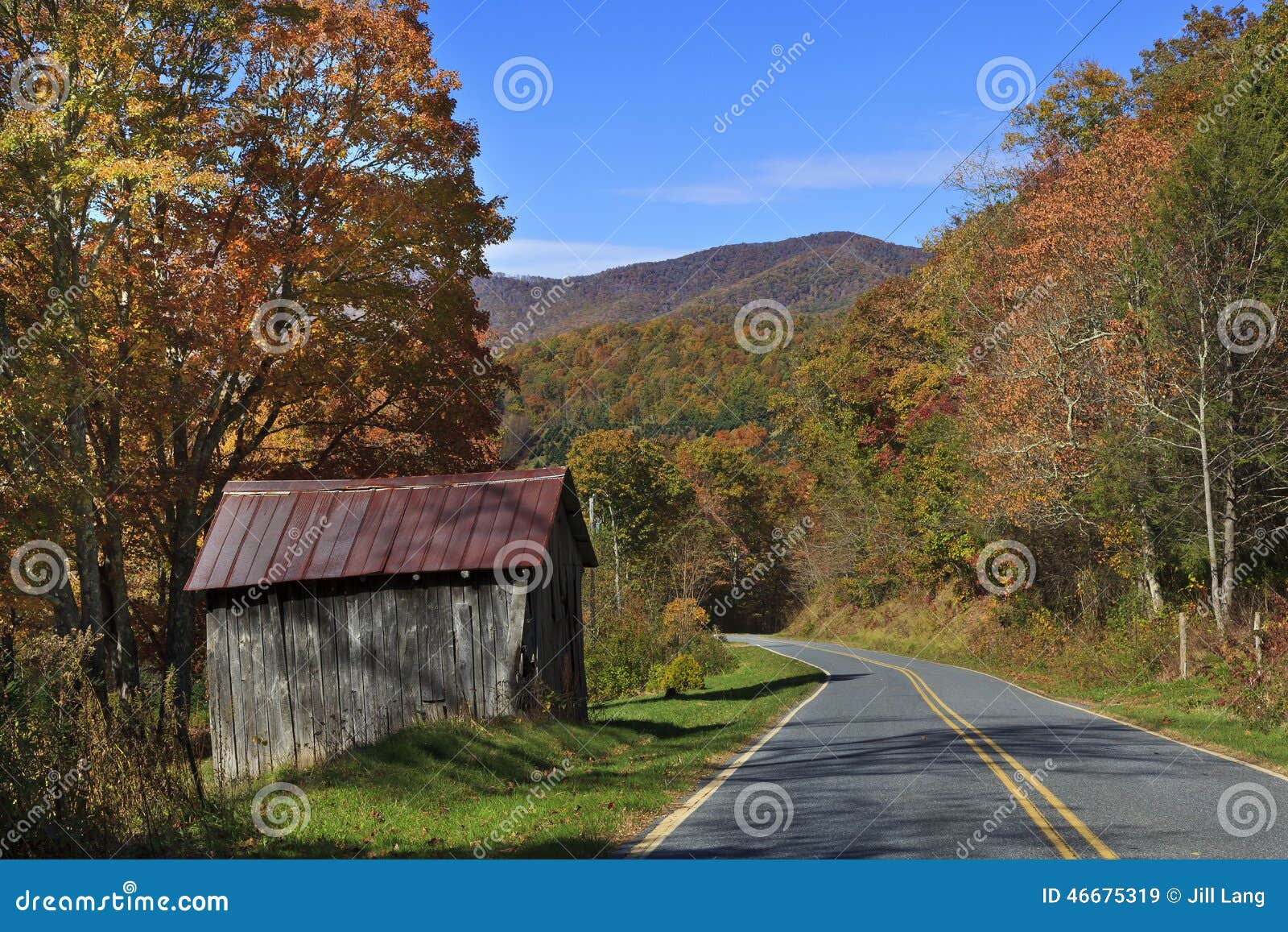 Barn beside the Road stock image. Image of farms, silos - 46675319