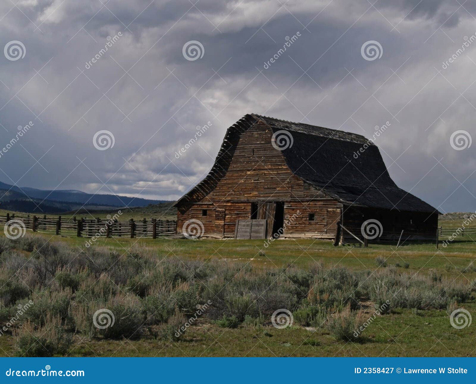Barn and Sage stock image. Image of grass, structure, barn - 2358427