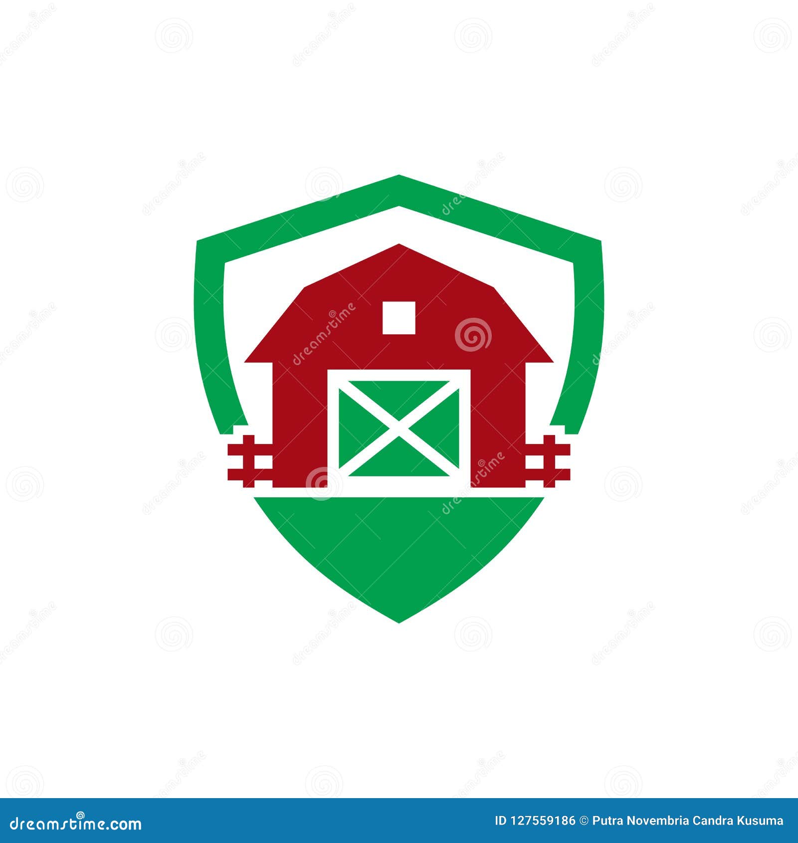 Barn Shield Logo Icon Design Stock Vector - Illustration of land ...