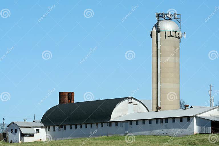 Barn and silo stock photo. Image of field, agriculture - 13854246