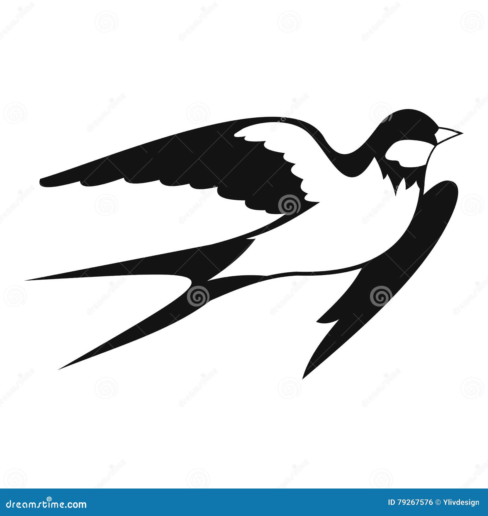 Barn Swallow Icon, Simple Style Stock Vector - Illustration of ...