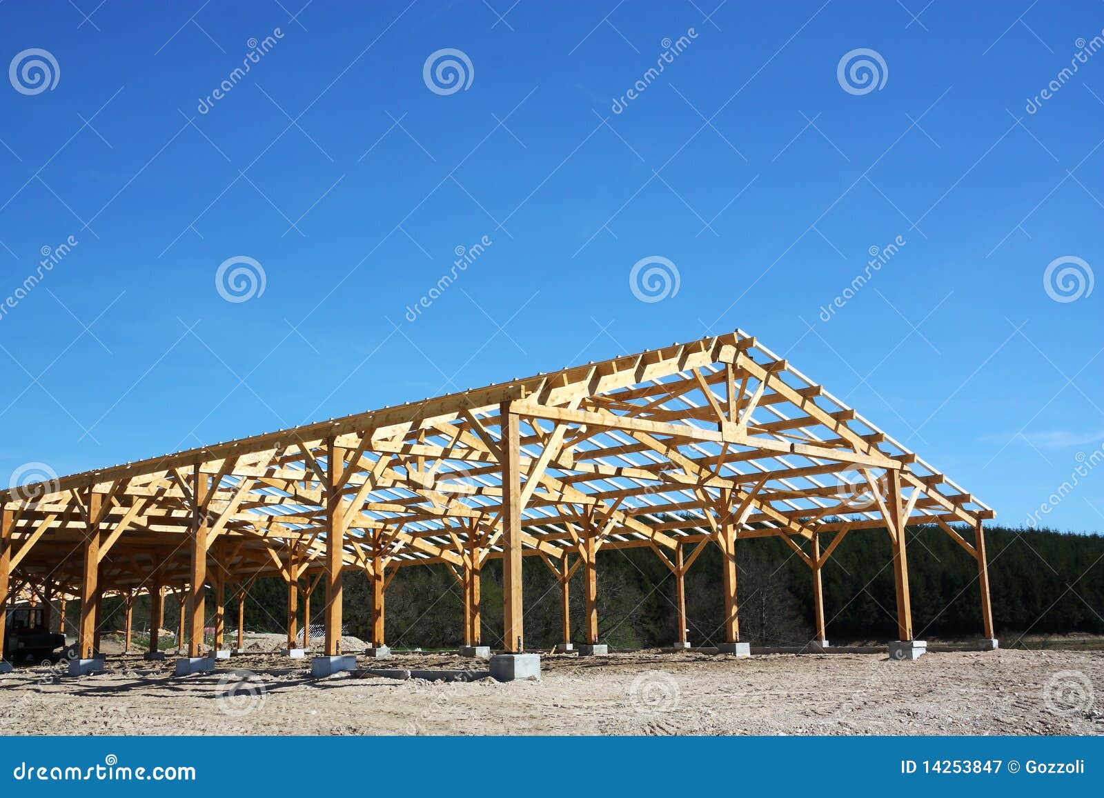 Barn Under Construction stock image. Image of building - 14253847