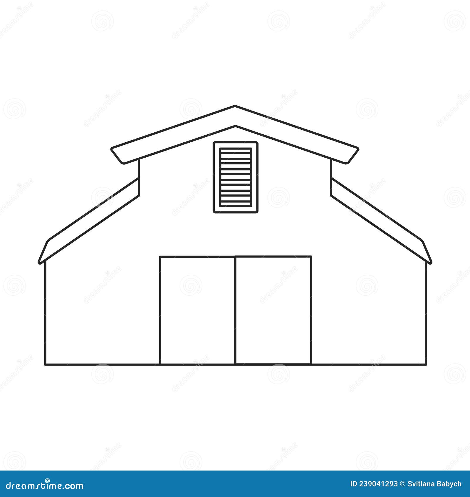 Barn Vector Icon.Outline Vector Icon Isolated on White Background Barn ...