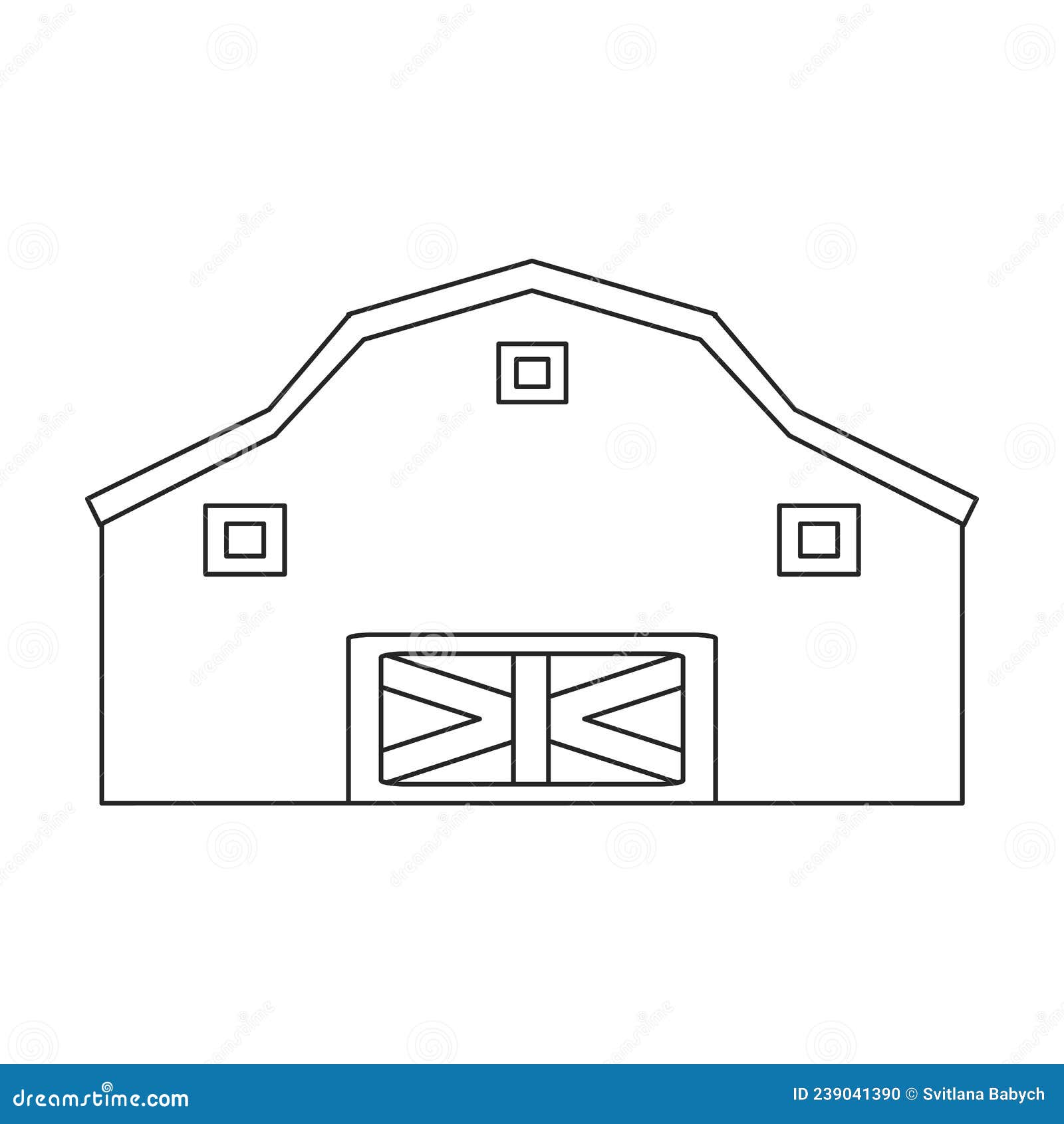 Barn Vector Icon.Outline Vector Icon Isolated on White Background Barn ...