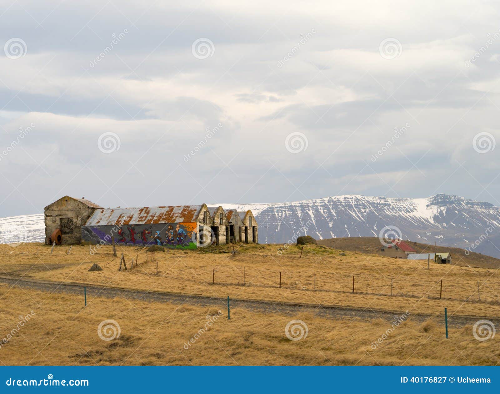 Barn in Western Iceland stock image. Image of fields - 40176827