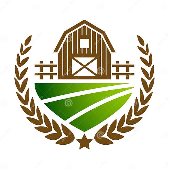 Farm Shield Logo Design Concept Vector Image Stock Vector ...