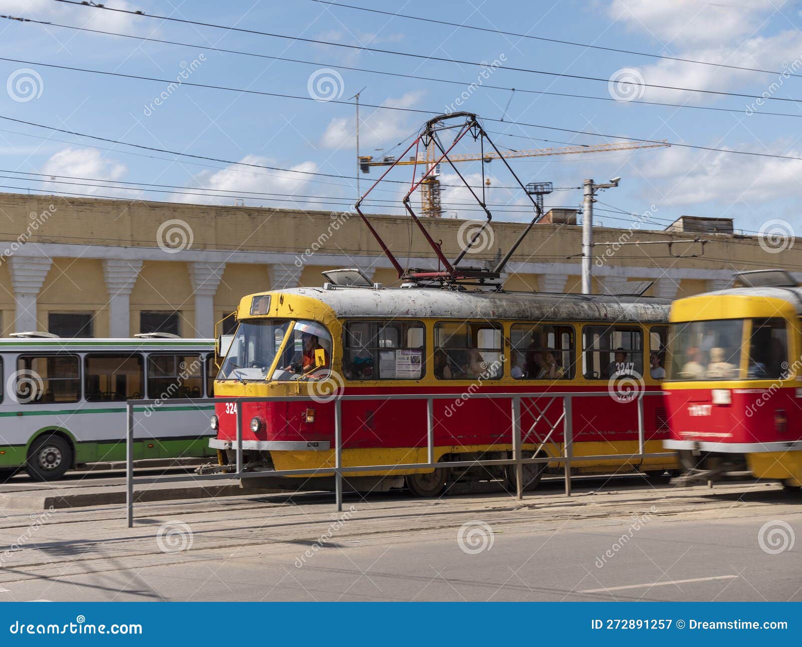 BARNAUL - AUGUST 13, 2022: the Old Trams on the Streets of Barnaul Editorial Photography - Image ...