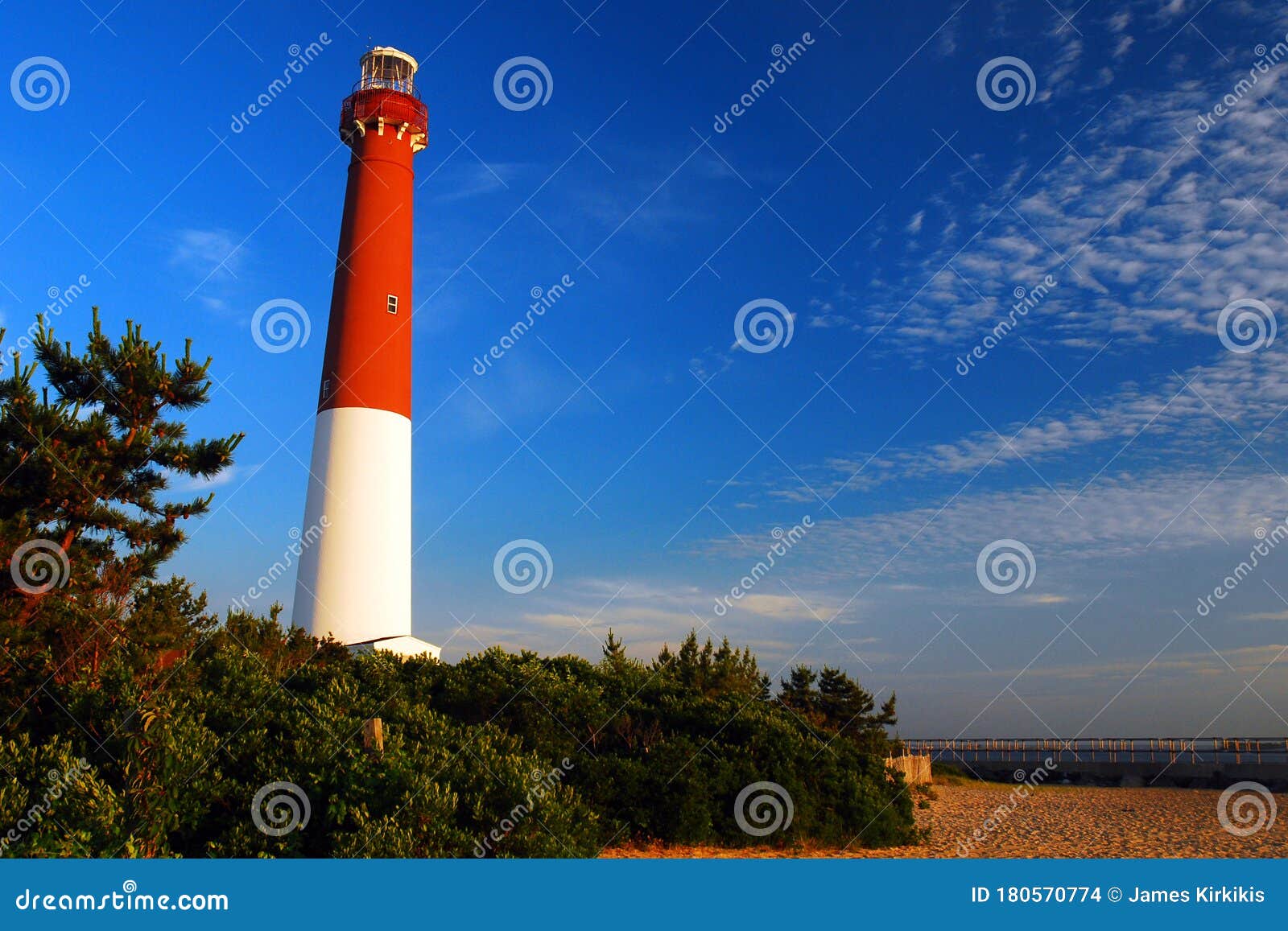 Barnegat Lighthouse on the Jersey Shore Editorial Stock Image - Image ...