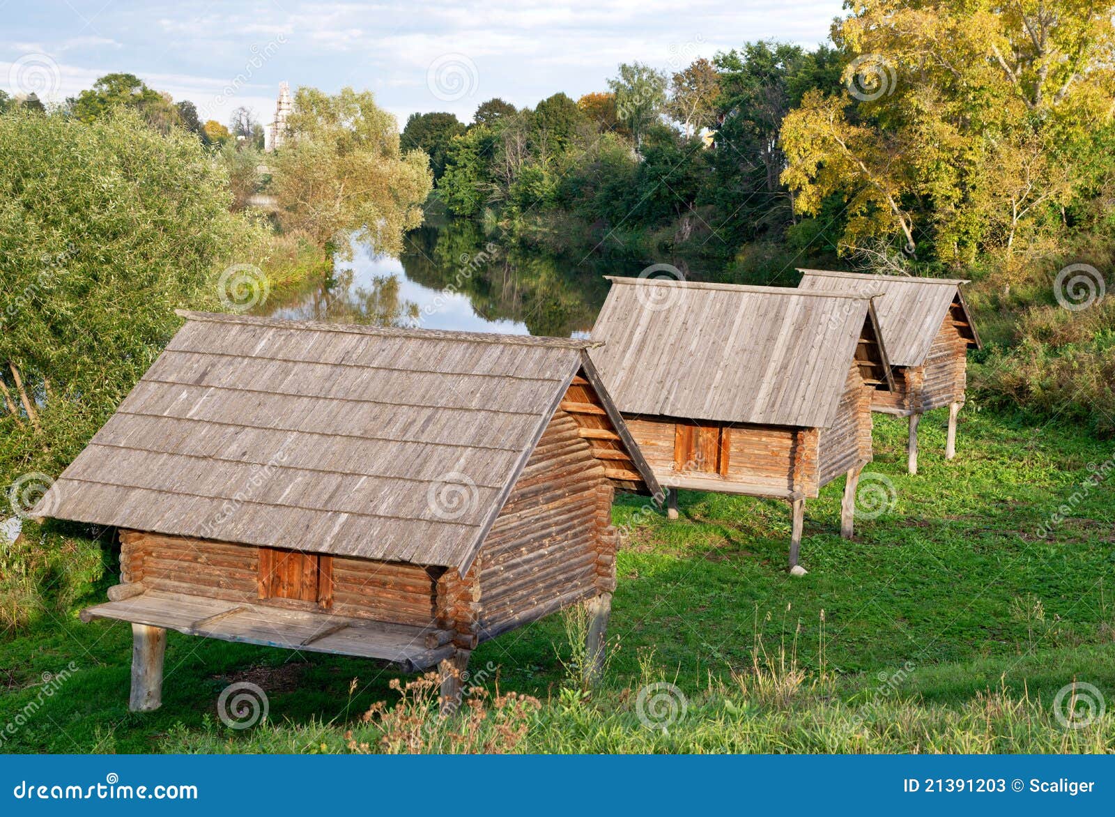 Barns on Stilts in Suzdal, Russia Stock Image - Image of ancient ...