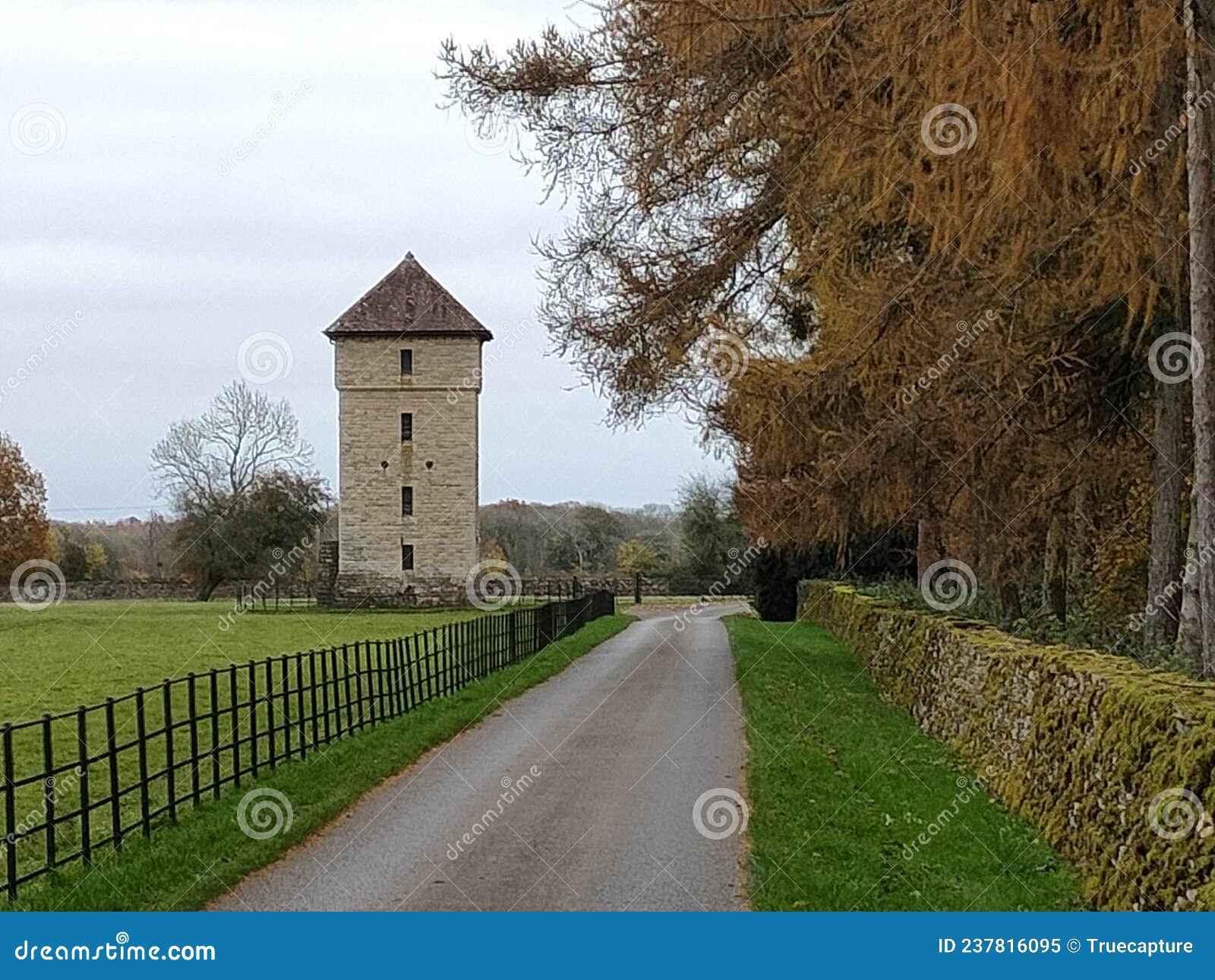 Barnsley Park Path stock image. Image of tower, park - 237816095