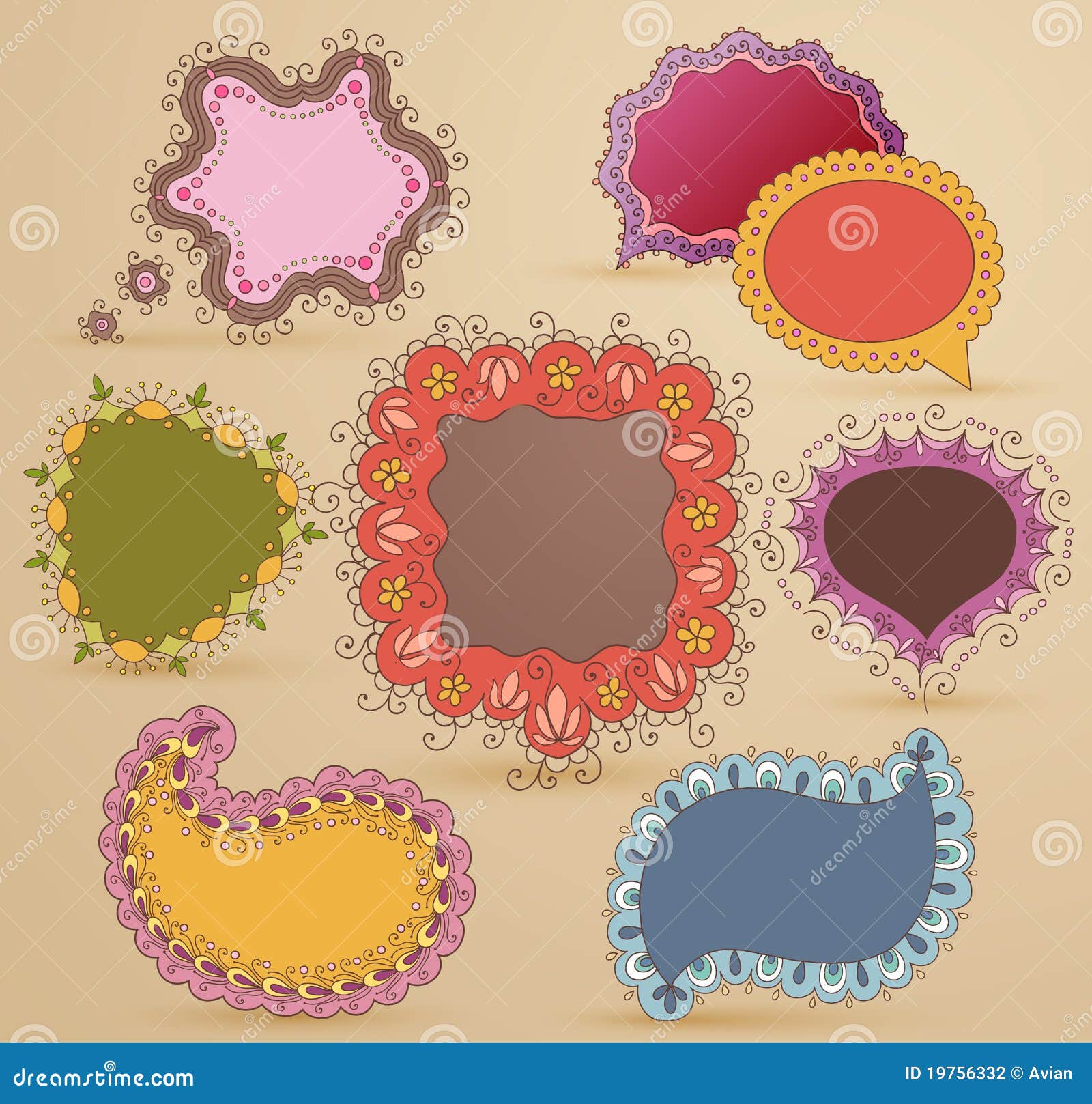 Barnslig Samling Tecknad Hand Vektor Illustrationer - Illustration av ...