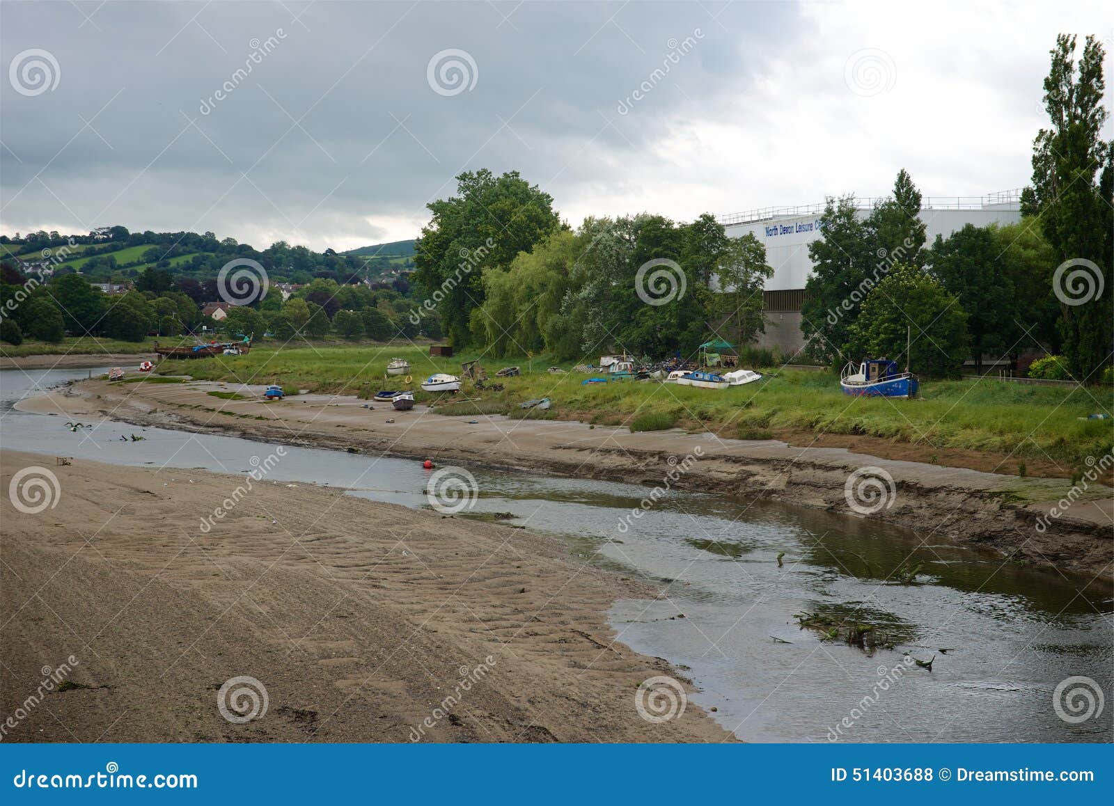 Barnstaple North Devon UK editorial stock photo. Image of cloud - 51403688