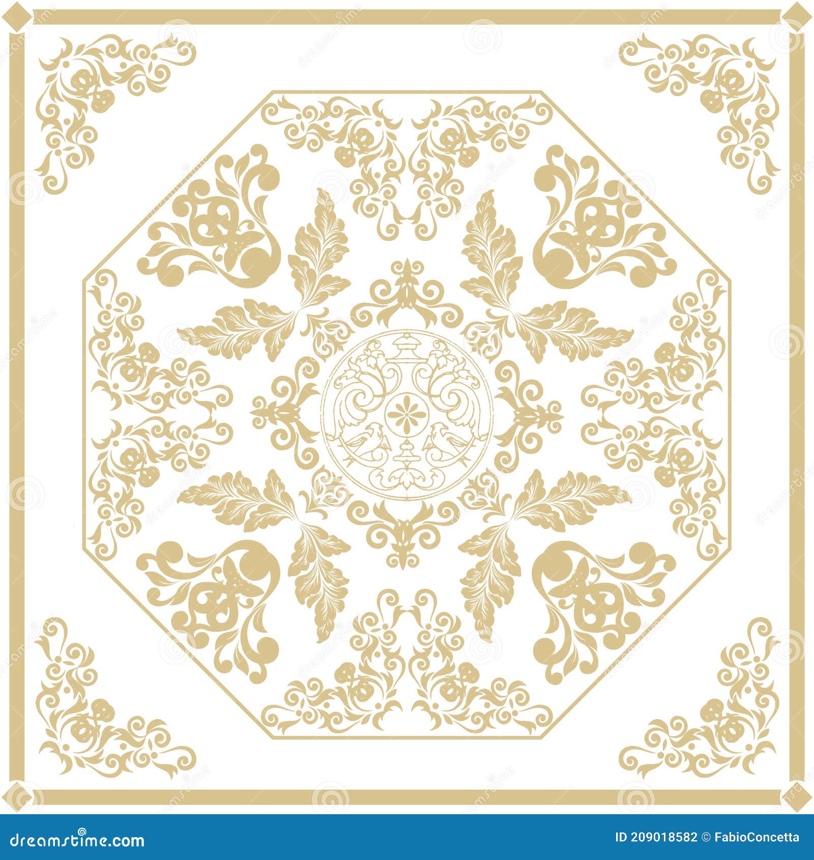 Abstract Background Decoration Pattern Victorian Tile in Vintage ...