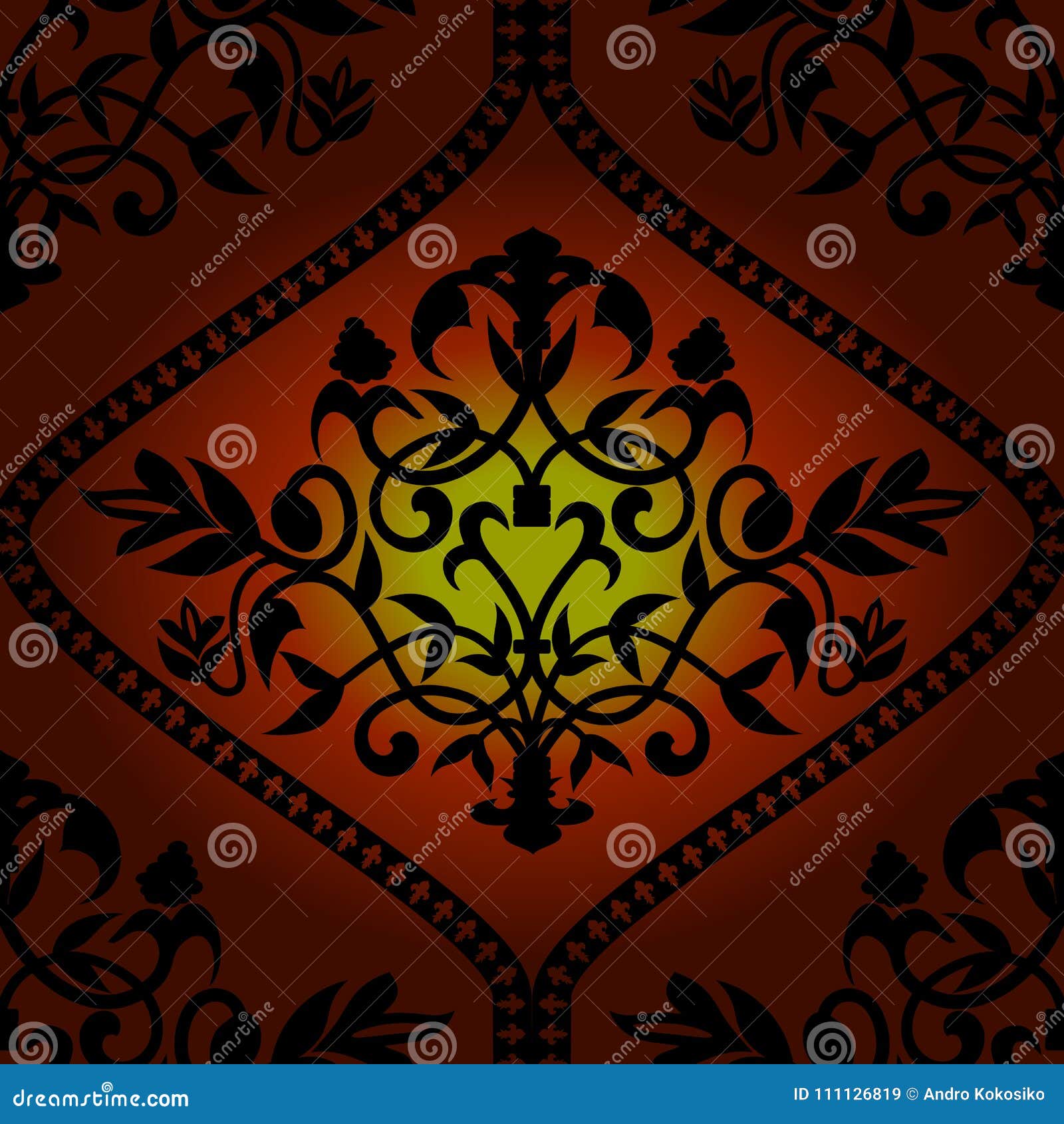 Barocco seamless pattern stock illustration. Illustration of design ...