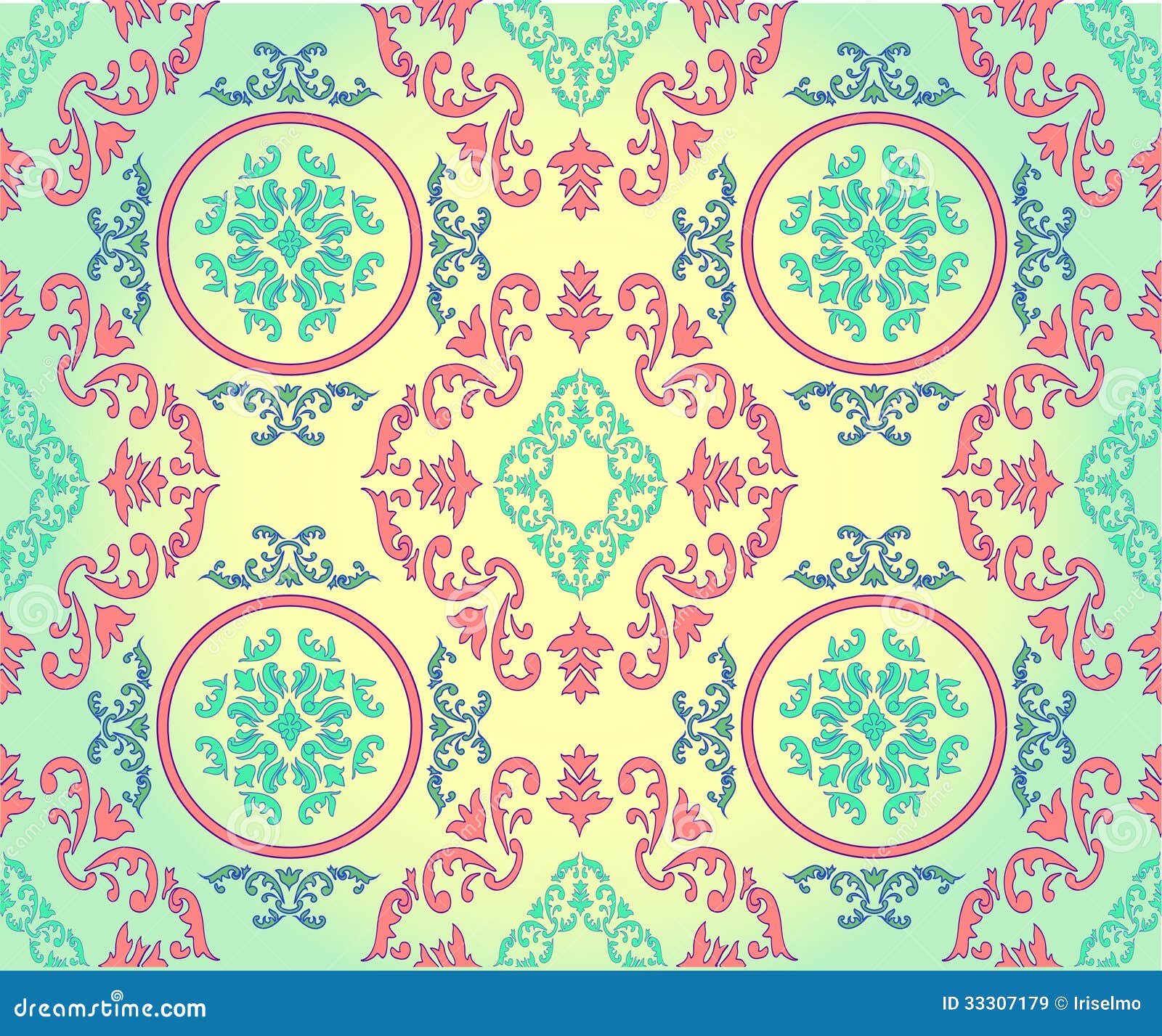 Barocco seamless pattern stock vector. Illustration of tillable - 33307179